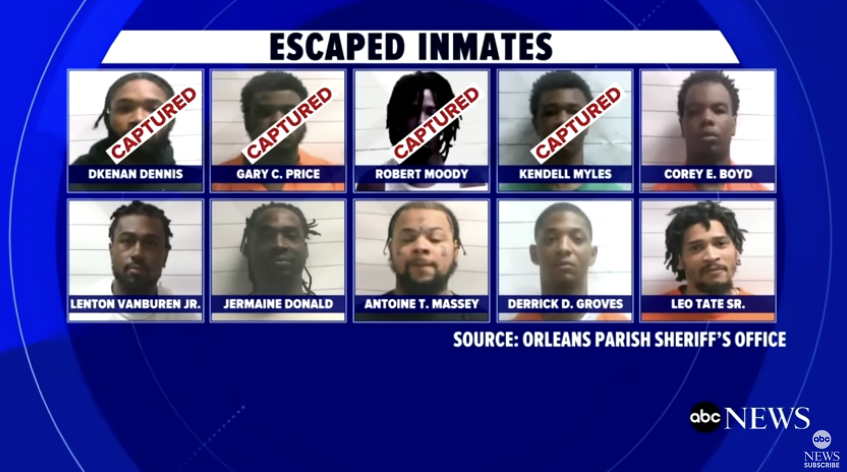 Jail Employee Arrested For Aiding Escaped Inmates In Louisiana